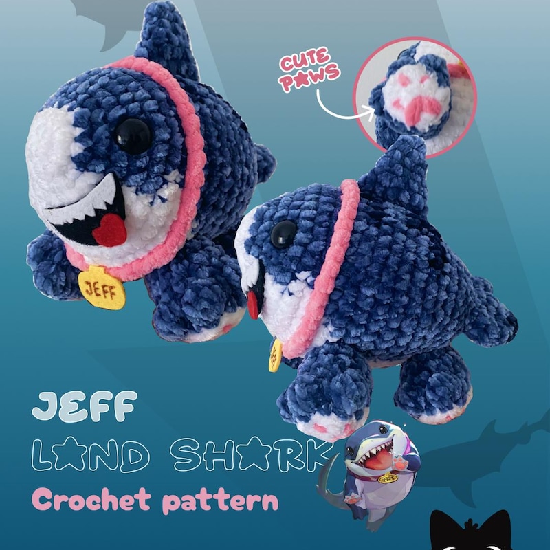 Jeff the Shark Plush - Etsy