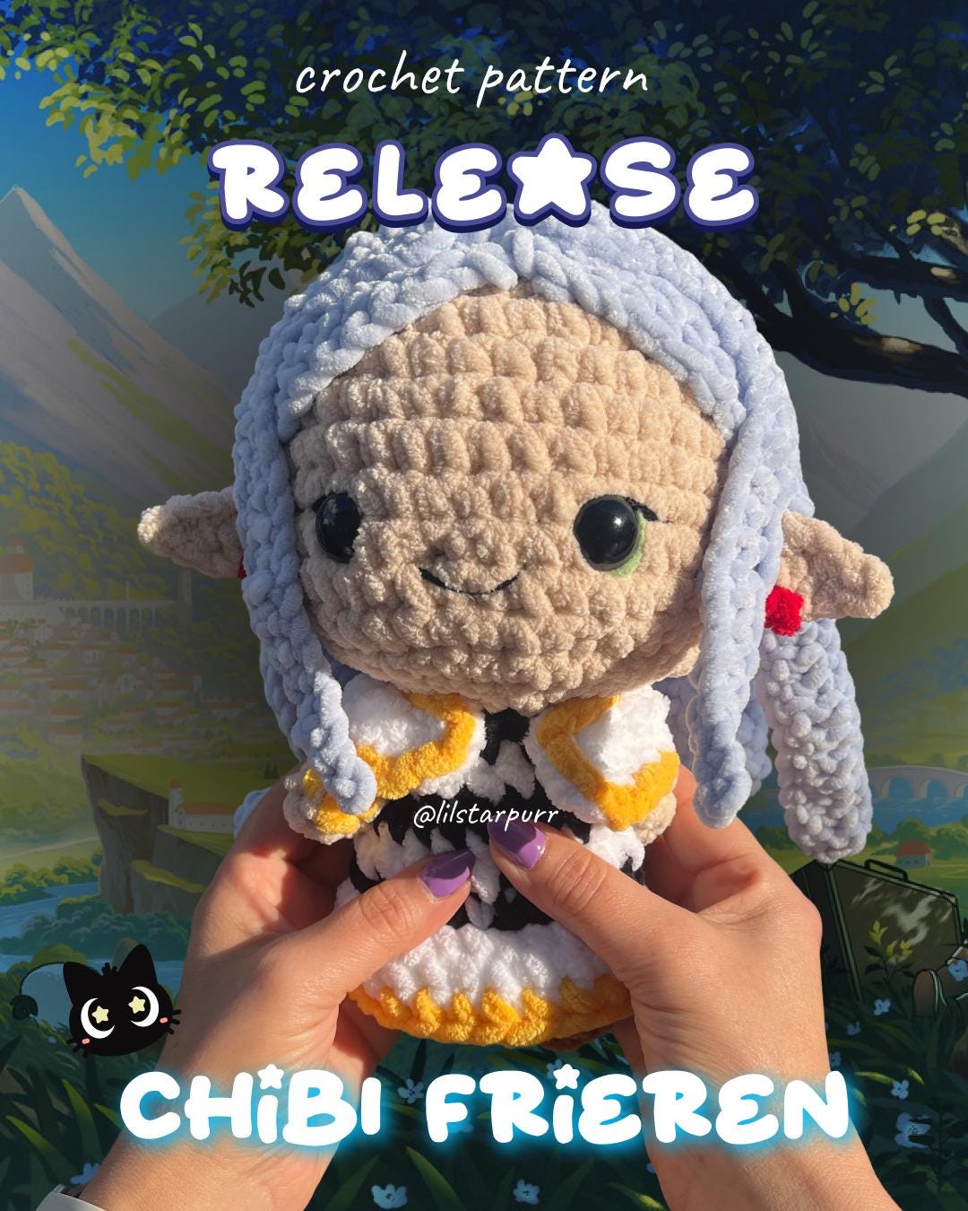 Frieren From Sousou No Frieren Crochet Pattern - DIY Amigurumi Pattern ...