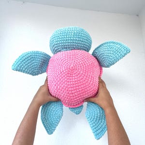 Custom Crochet Jumbo Turtle Amigurumi - Handmade Plush Toy, Cute Blue ...