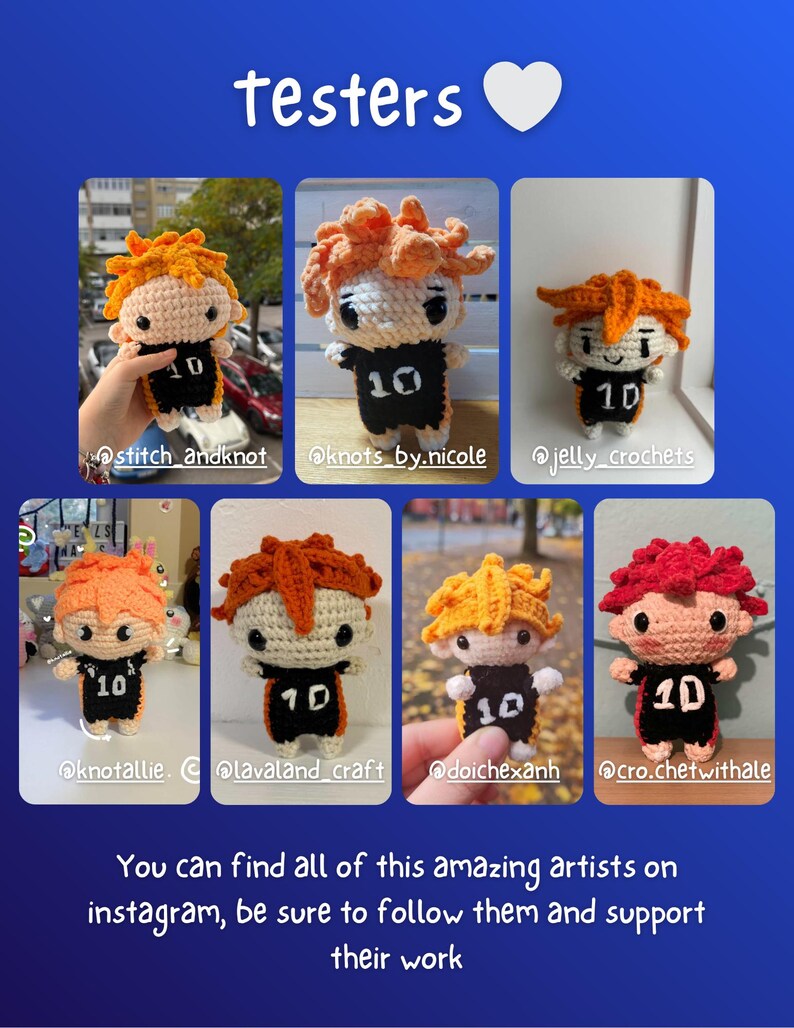 Hinata From Haikyuu Crochet Pattern - DIY Amigurumi Pattern, Handmade ...
