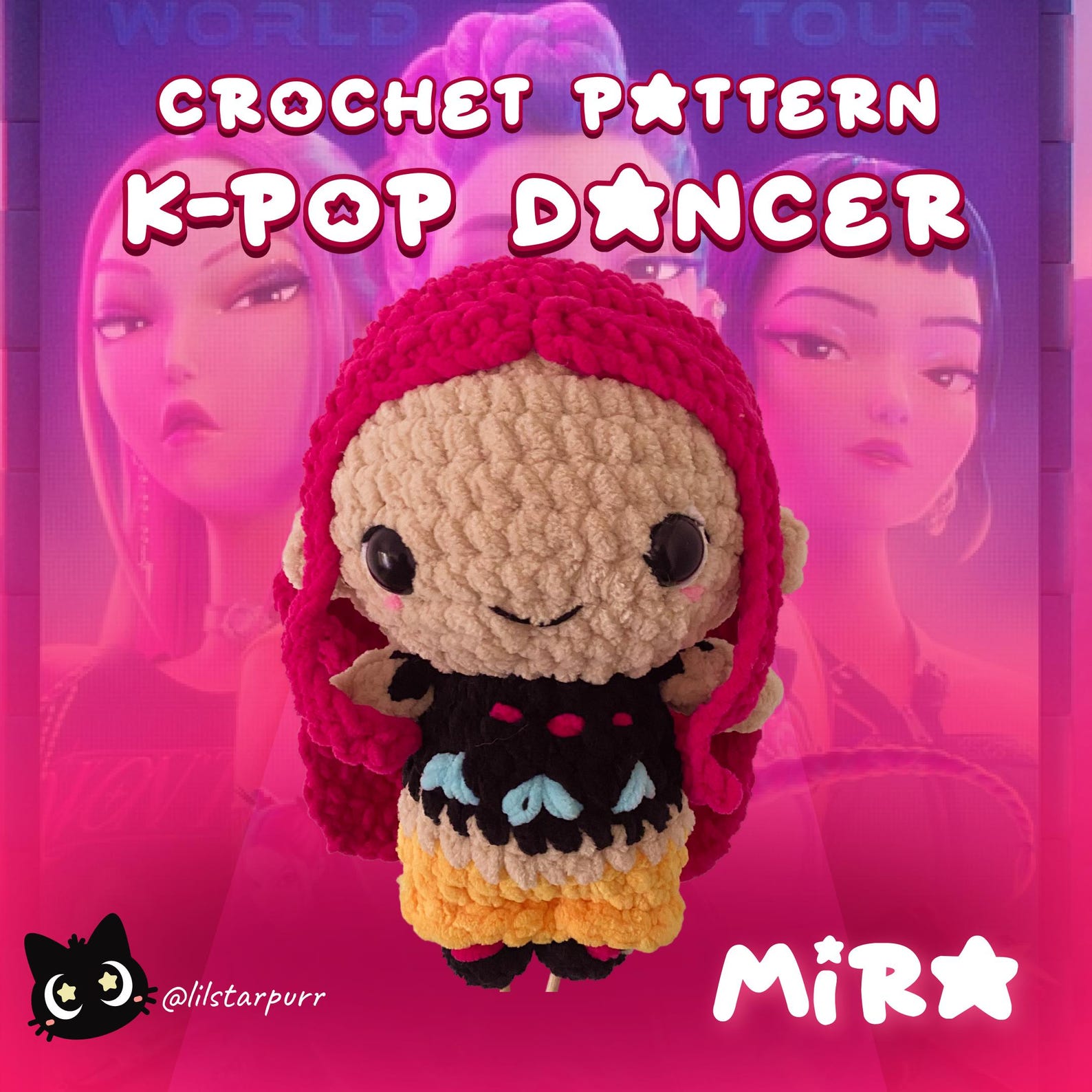 Mira Kpop Demon Hunters Crochet Pattern - DIY Amigurumi (digital ...