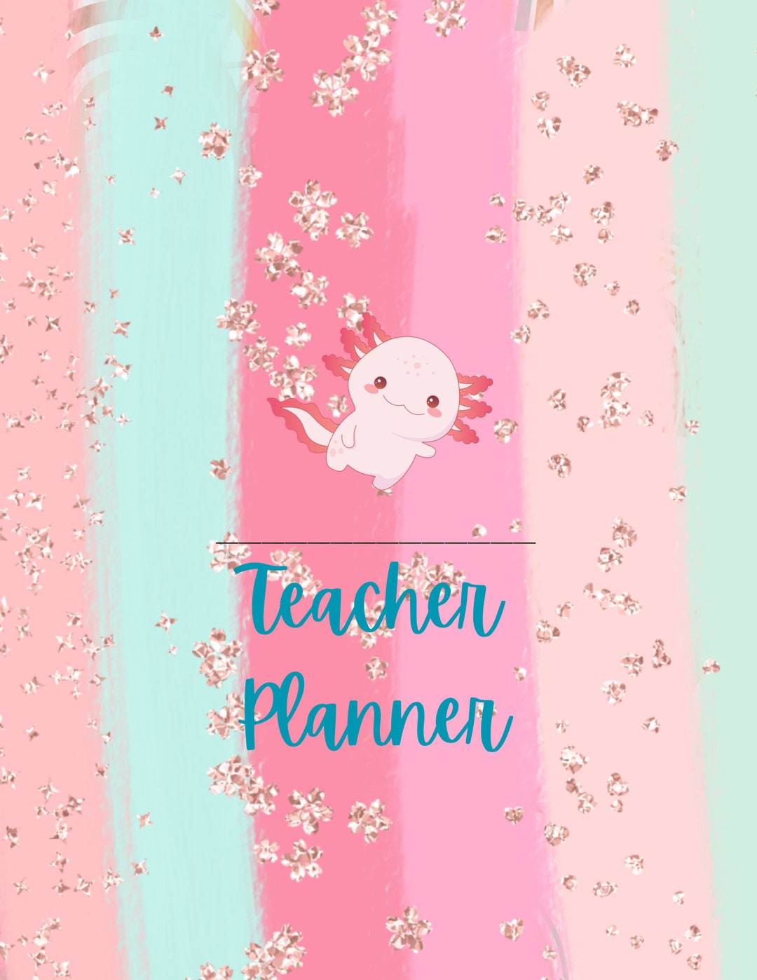 Axolotl Digital Teacher Planner - Etsy