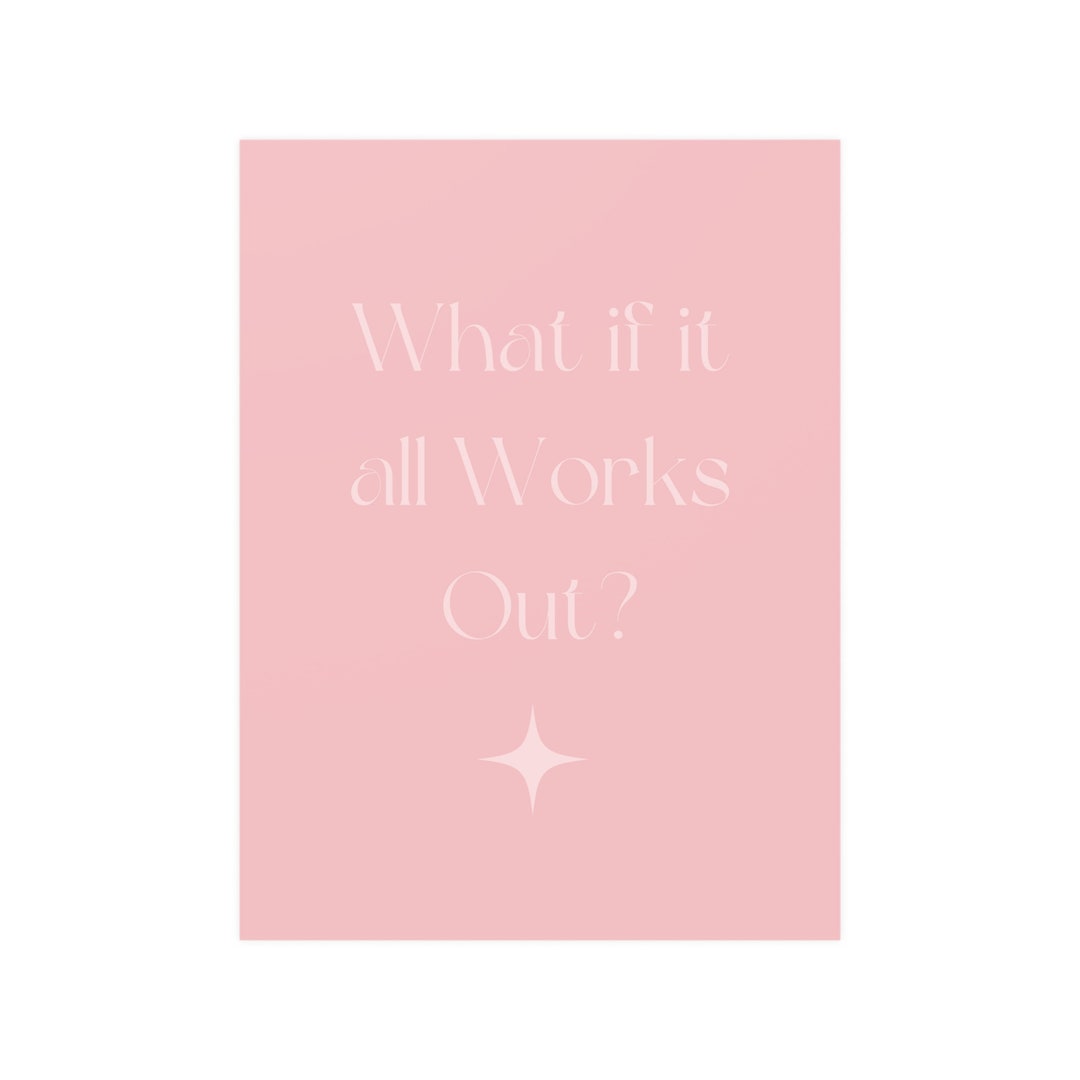 What If It All Works Out Poster DIGITAL DOWNLOAD Mental Health Poster ...