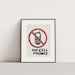 No Cell Phones Sign, Retro Style Poster, Digital Download, Funny Wall ...
