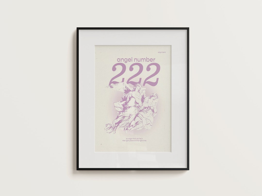 Angel Number 222 Digital Print, Symbol of Alignment & Divine Timing ...