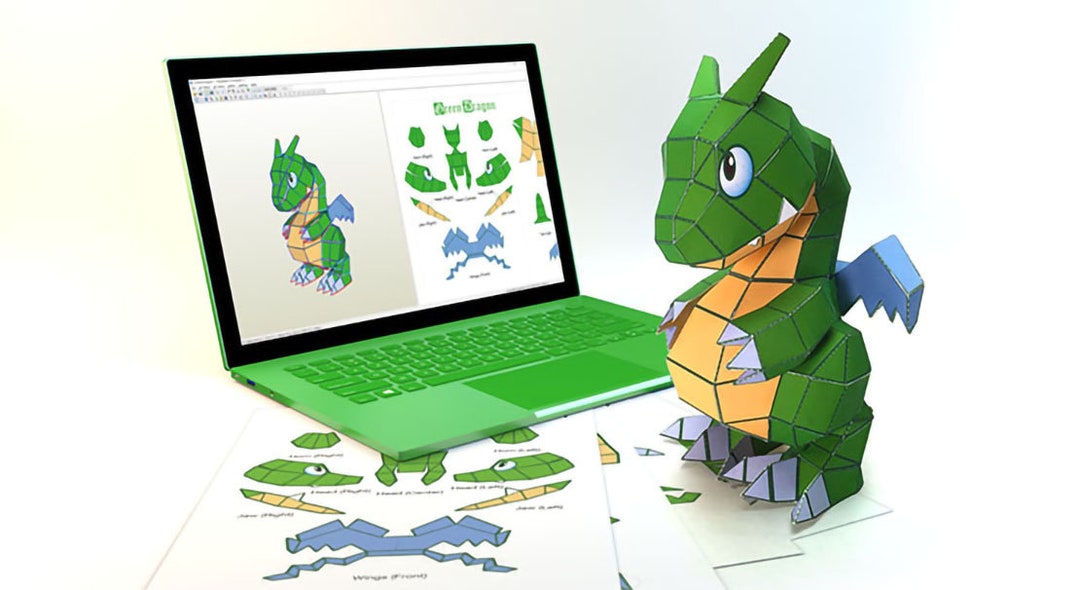 3D Origami Unfolder Software Paper Craft Maker Designer Unfold 3D Model Printable Low Poly - Etsy