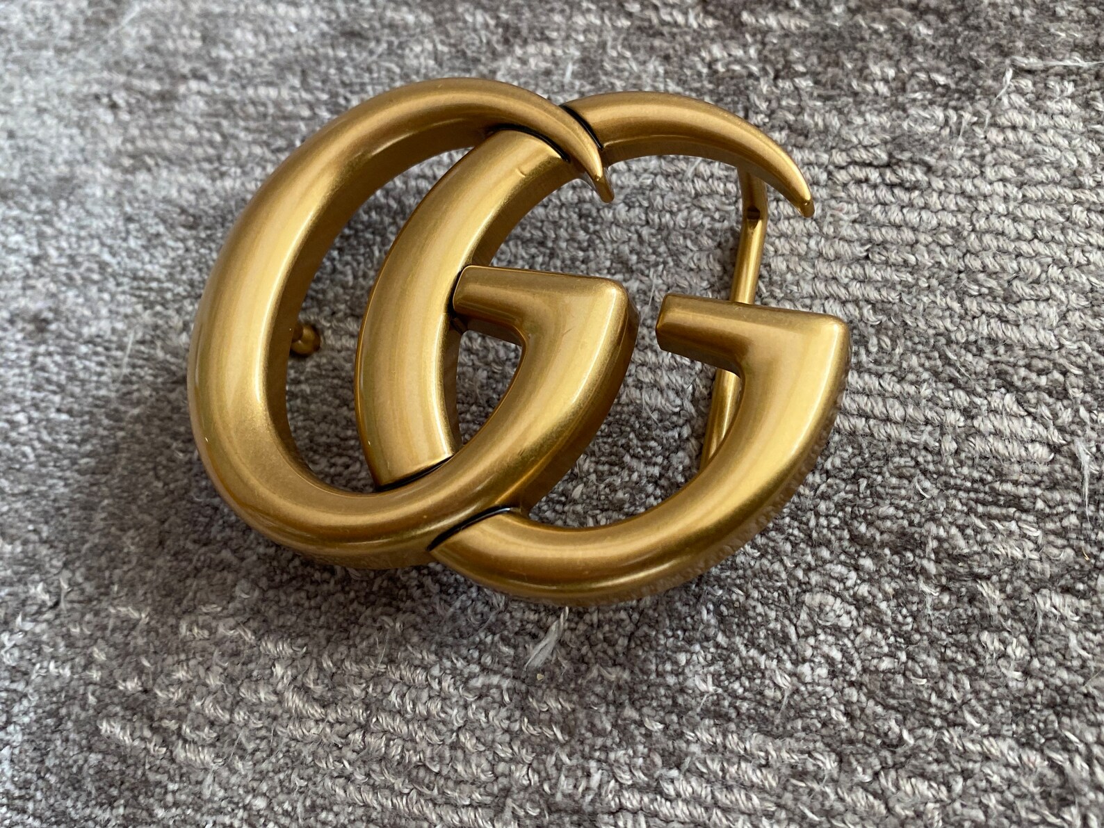 Vintage 38mm 40mm 1.5" Gucci Belt Buckle GG Gold Marmont Interlocking ...