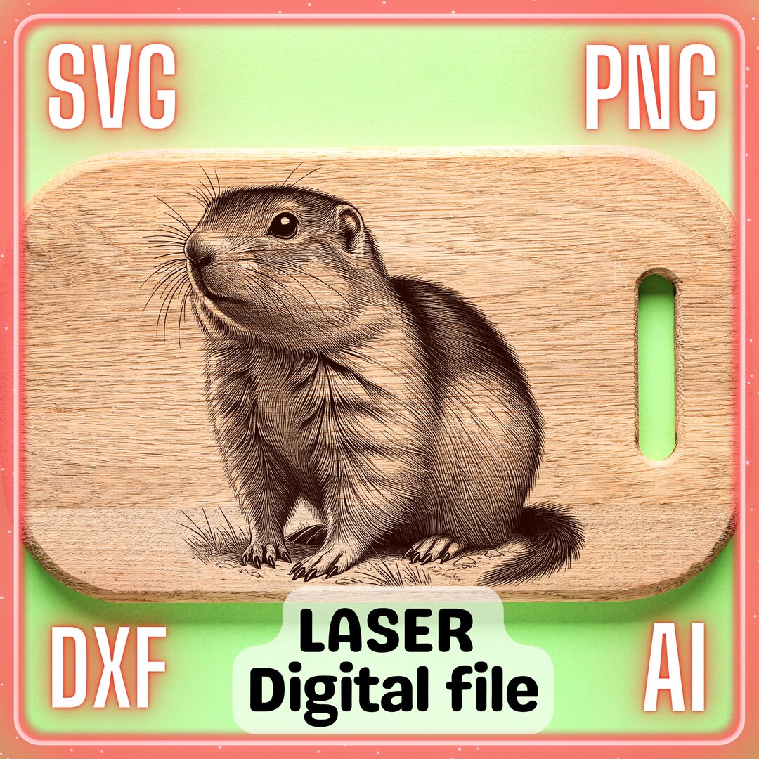 Gopher Laser Engrave File: Wood, Coasters, Charcuterie Board (digital ...
