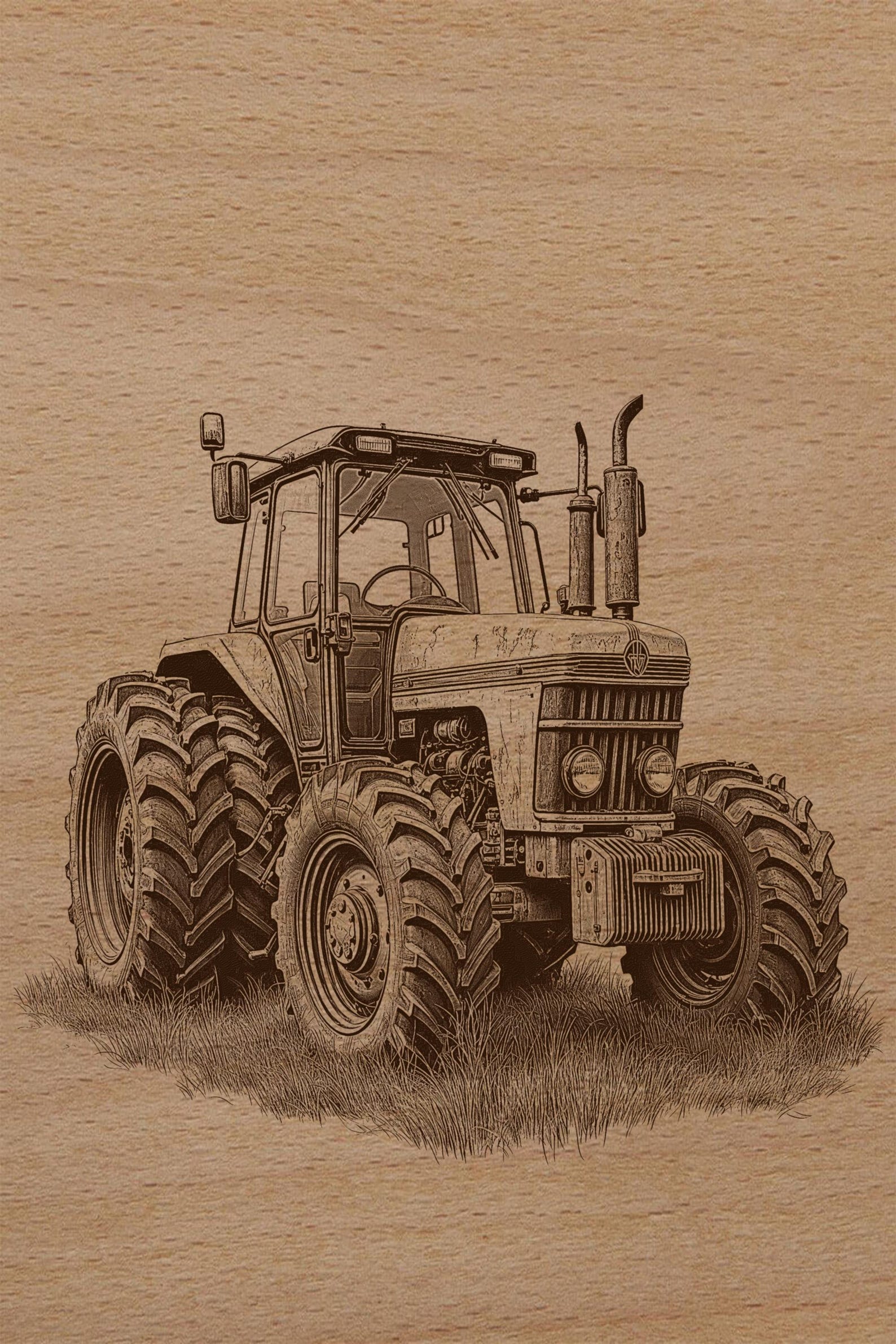 Farm Tractor Laser Engrave PNG File: Farm Nature Art (digital Download ...