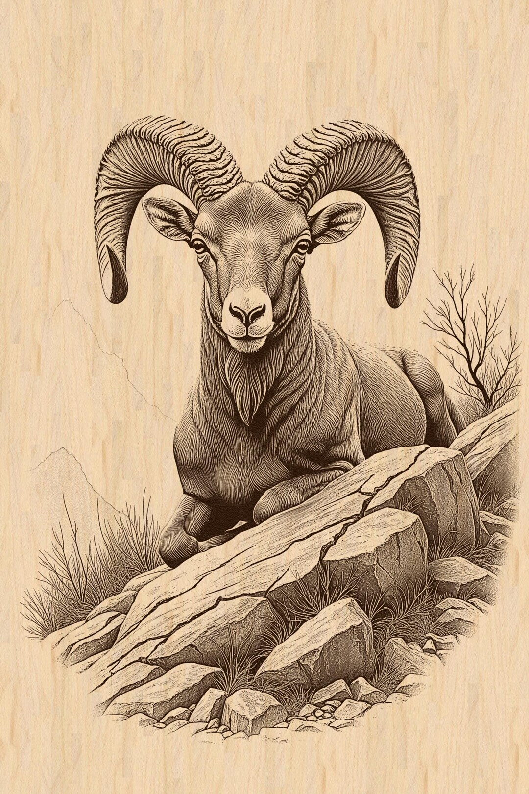 Mountain Goat Laser Engrave PNG: Wildlife Art (digital Download) - Etsy