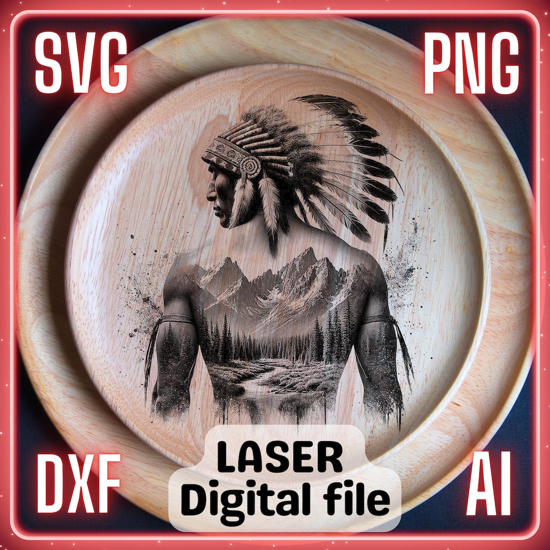 Native American Pattern Laser Engrave Files | Png Svg Dxf Ai (digital ...