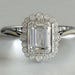 Horizontal Marquise & Round Cut Moissanite Diamond Ring, Milgrain Set ...