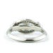 Horizontal Marquise & Round Cut Moissanite Diamond Ring, Milgrain Set ...