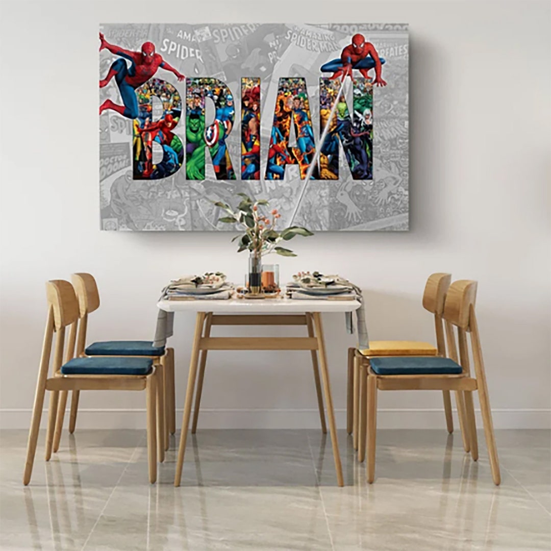 Superhero Custom Characters Personalized Name, Captain Custom Poster ...