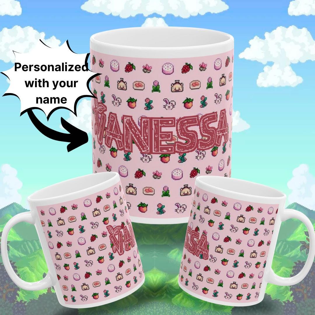 Personalized Stardew Valley Pink Mug Stardew Valley Mug Coffee Mug ...