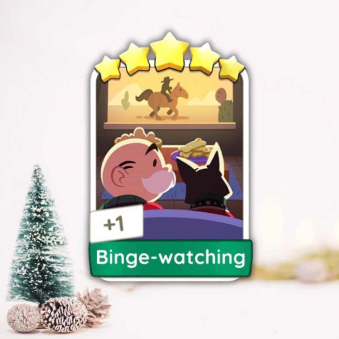 Binge Watching Monopoly Go Sticker Cards - Etsy