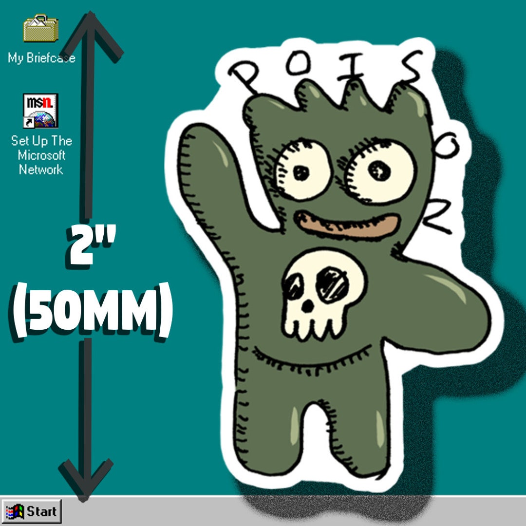 Poison Waterproof Vinyl Sticker Y2k 90s 00s Retro Water Bottle Laptop ...