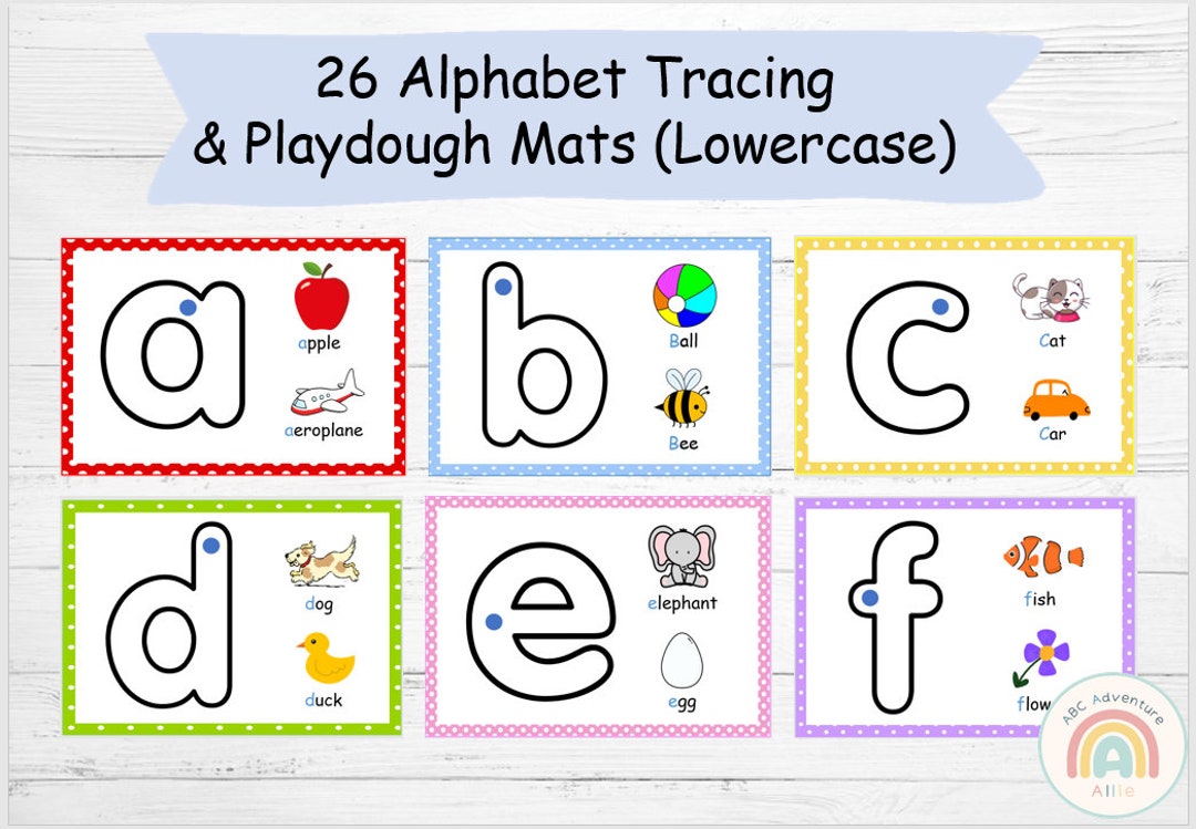 Alphabet Playdough Mat lowercase Letters Recognition - Etsy