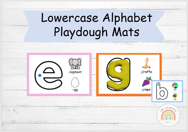 Alphabet Playdough Mat lowercase Letters Recognition - Etsy Australia