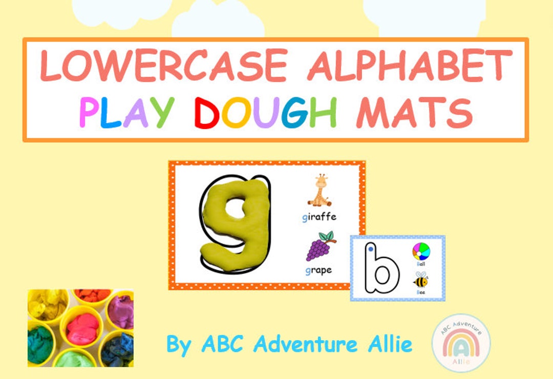 Alphabet Playdough Mat lowercase Letters Recognition - Etsy