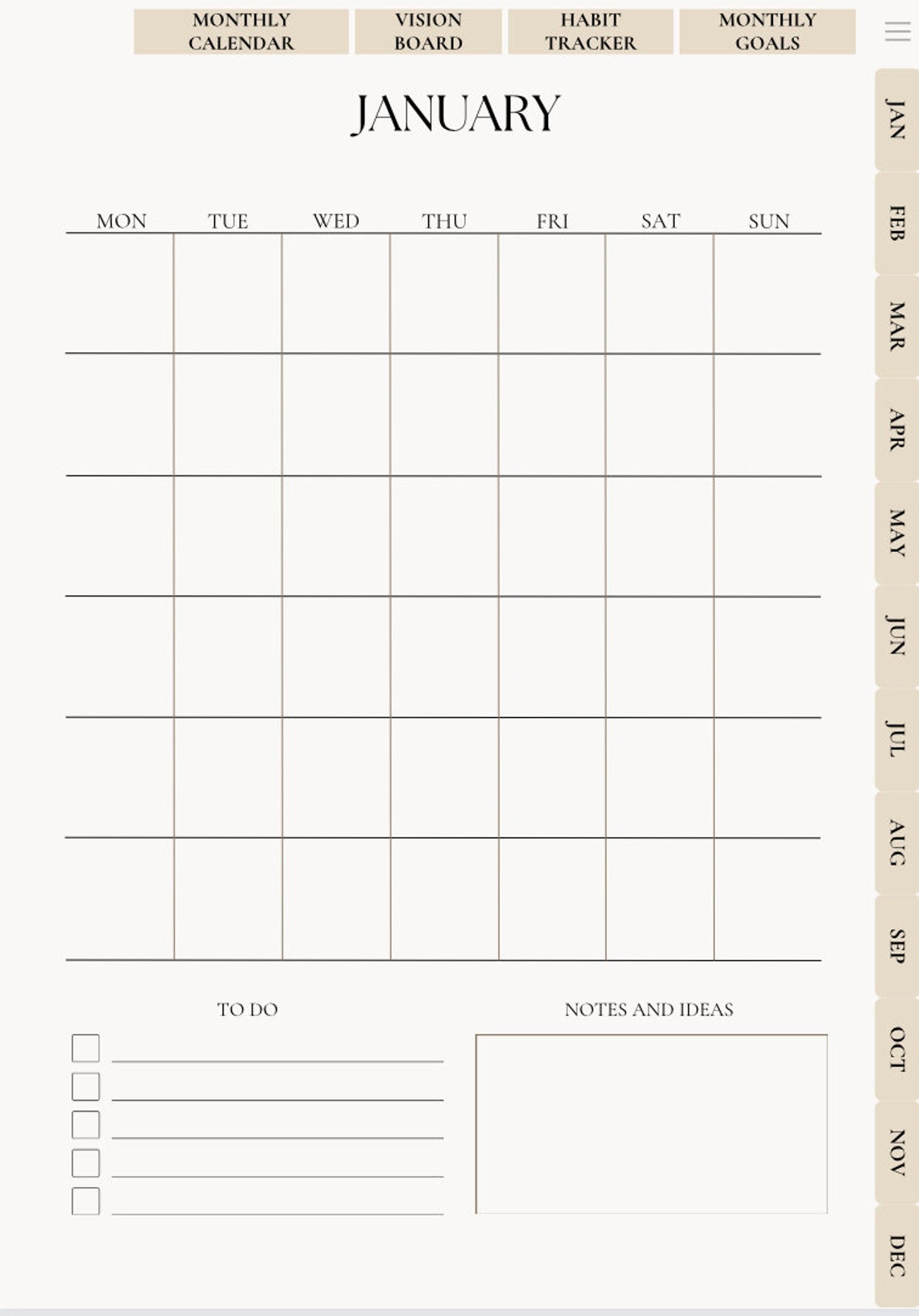 THAT GIRL Planner | Digital Planner | 2024 Daily, Weekly & Monthly ...