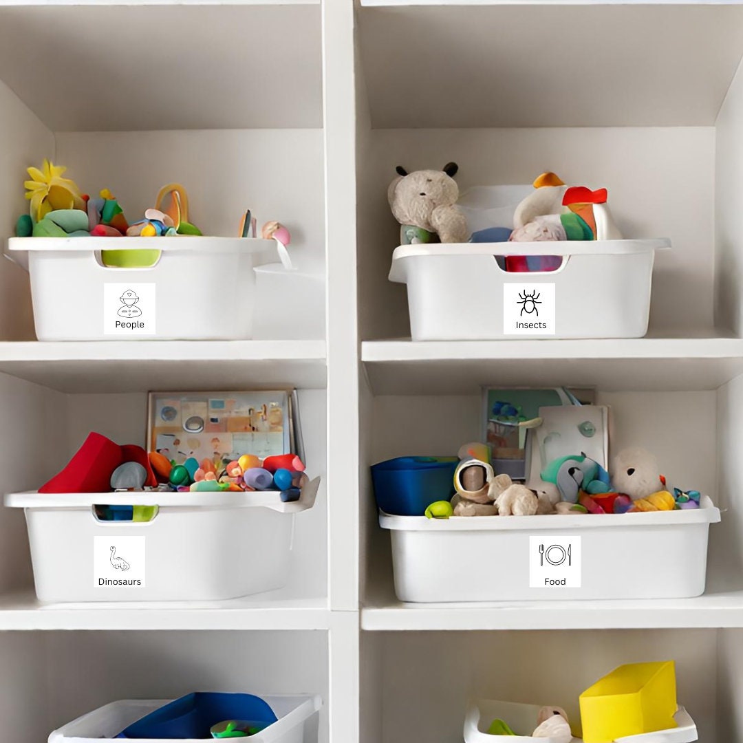 Toy Bin Labels 2inx2in Instant Download Customizable Open Style Icons ...