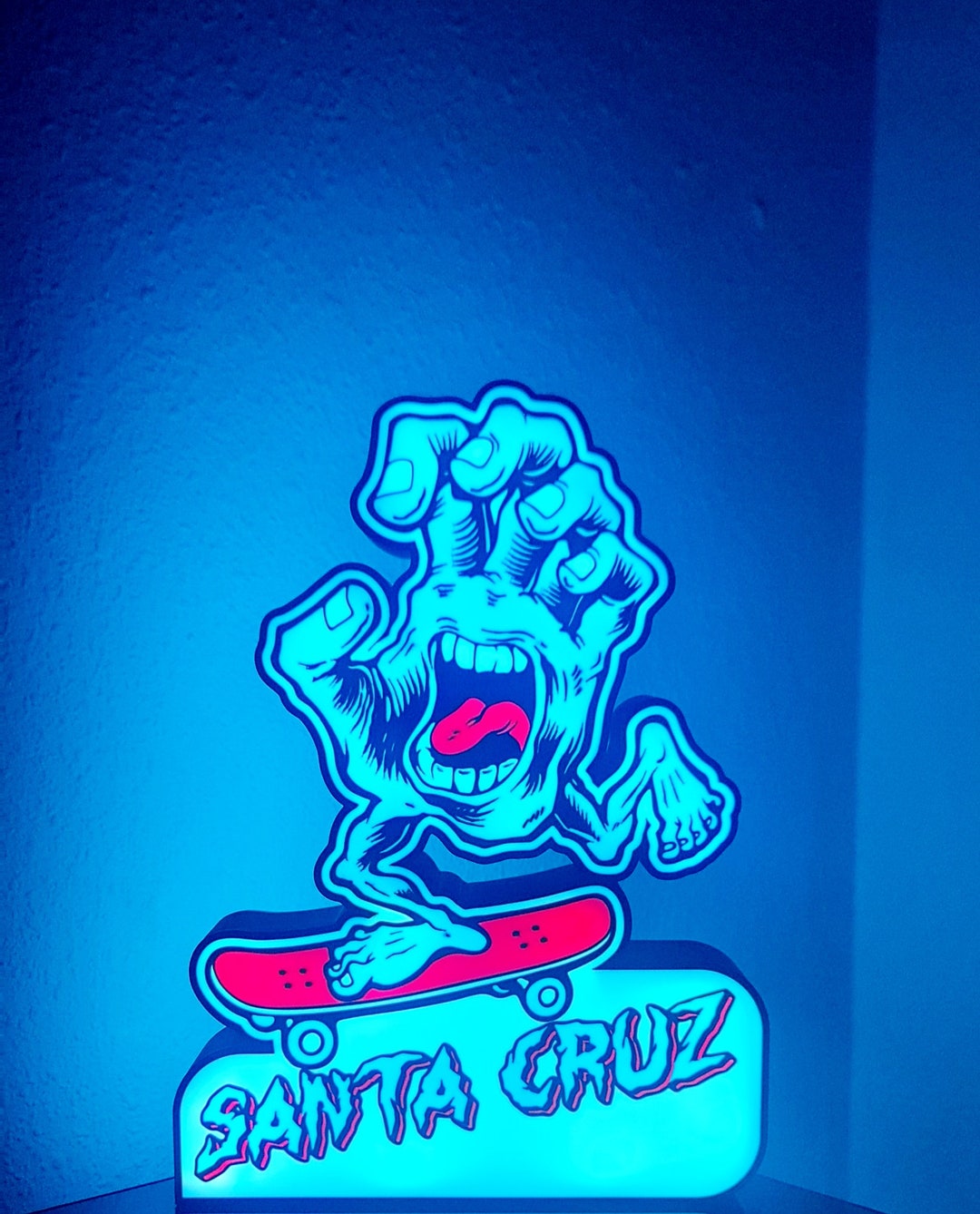 Santa Cruz Hand With Skateboard LED Light - Etsy