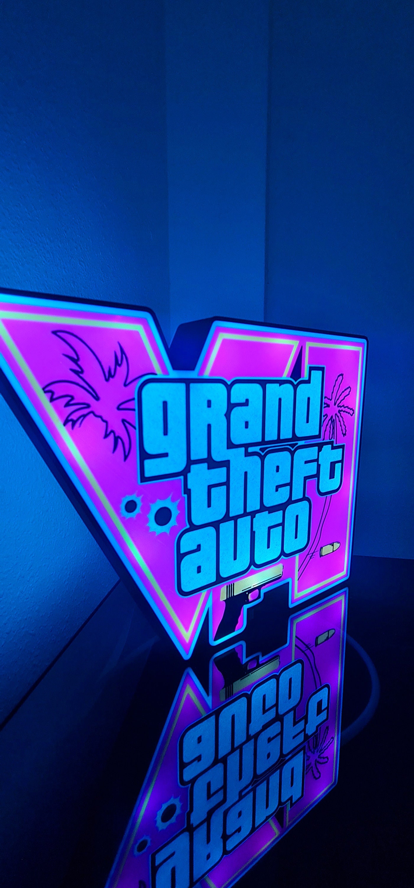 GTA 6-inspired LED Lamp Transport to 80s Miami Vibes - Etsy
