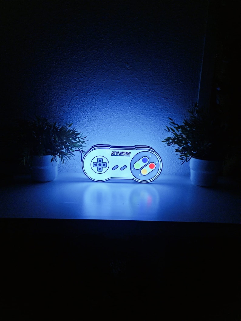 Super Nintendo Controller LED Lamp - Etsy