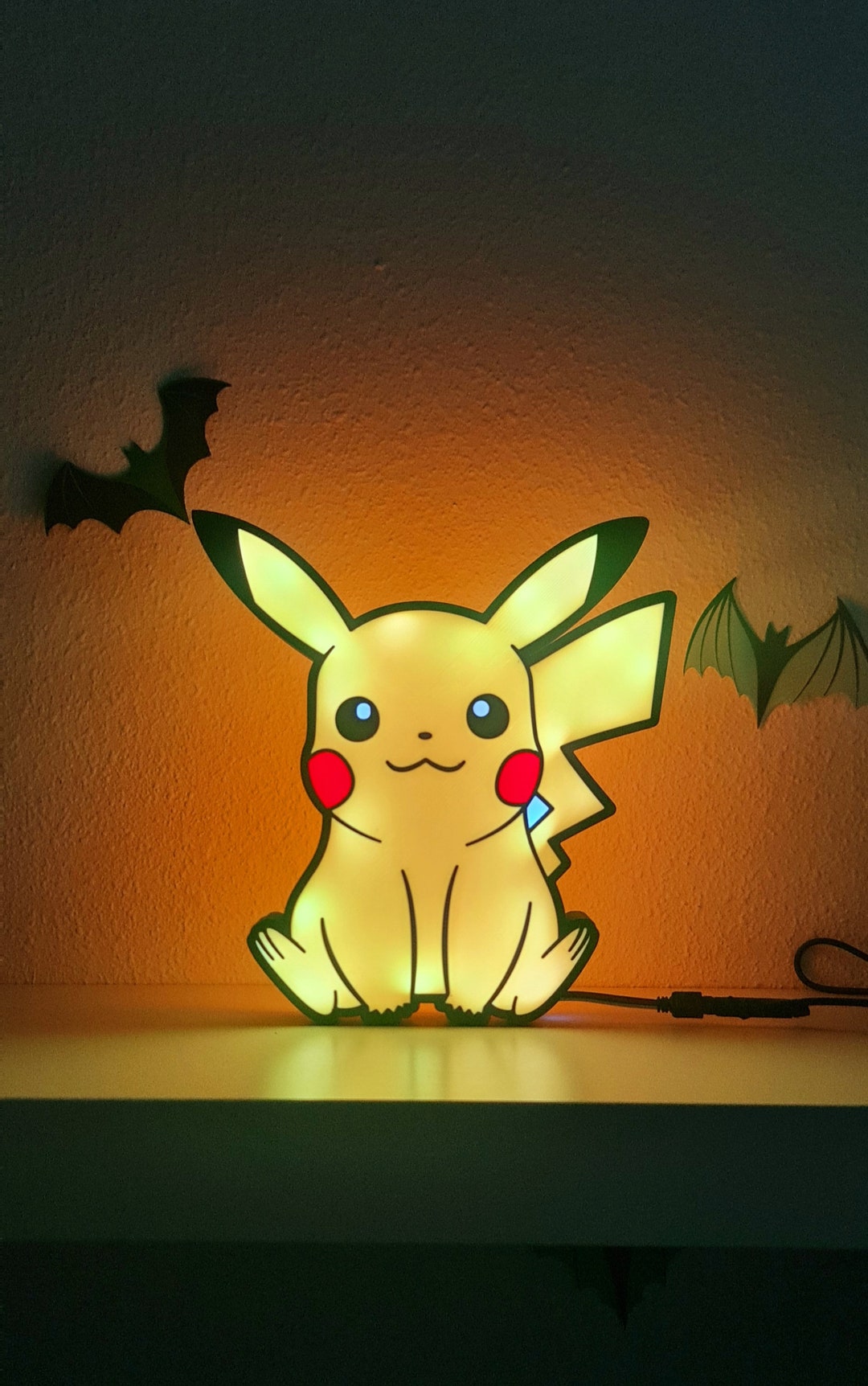 Pikachu LED Lamp USB Powered Pokémon Themed Light - Etsy