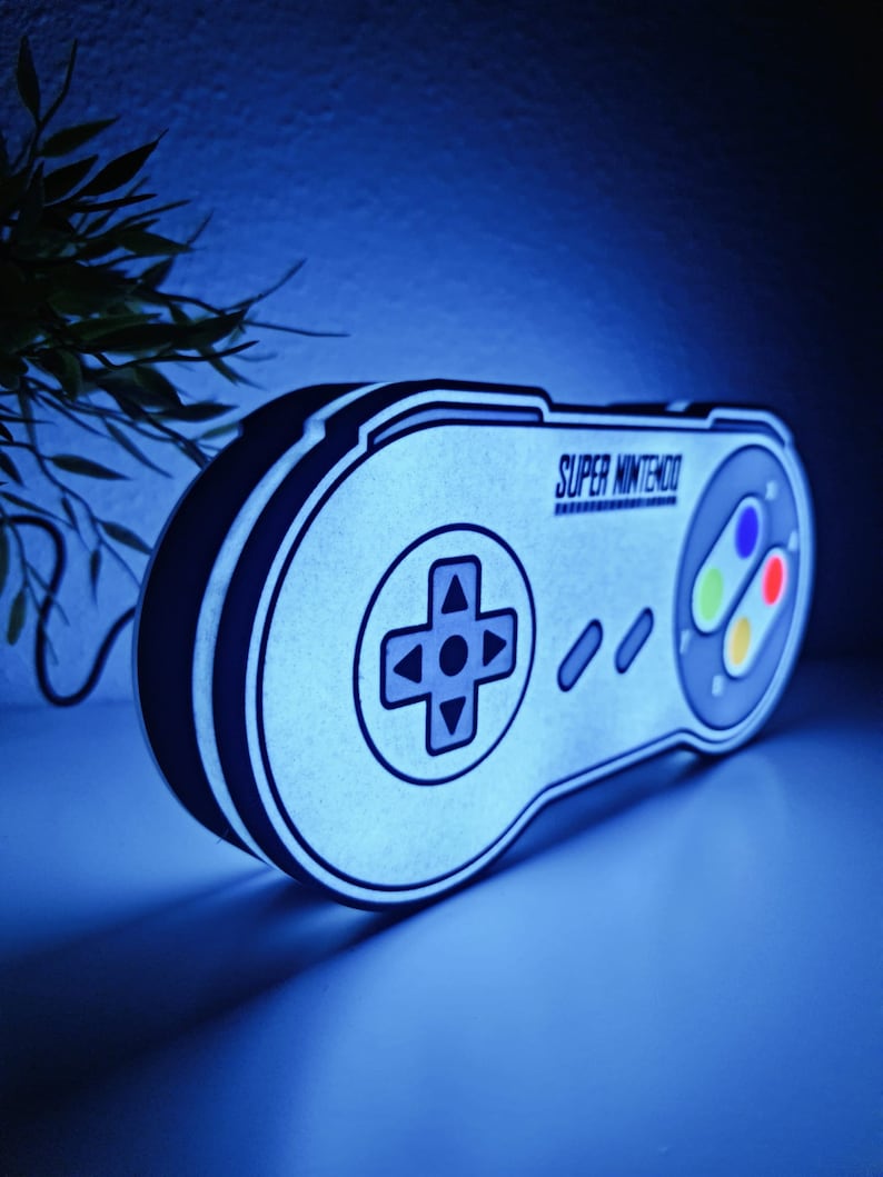 Super Nintendo Controller LED Lamp - Etsy UK