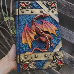 Handmade Dragon Book Box, Faux Leather Medieval Decor - Etsy