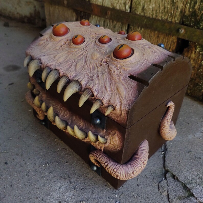 Cofre Mimic, Caja Para Dados, Cofre Encantado, Caja Dungeons and ...