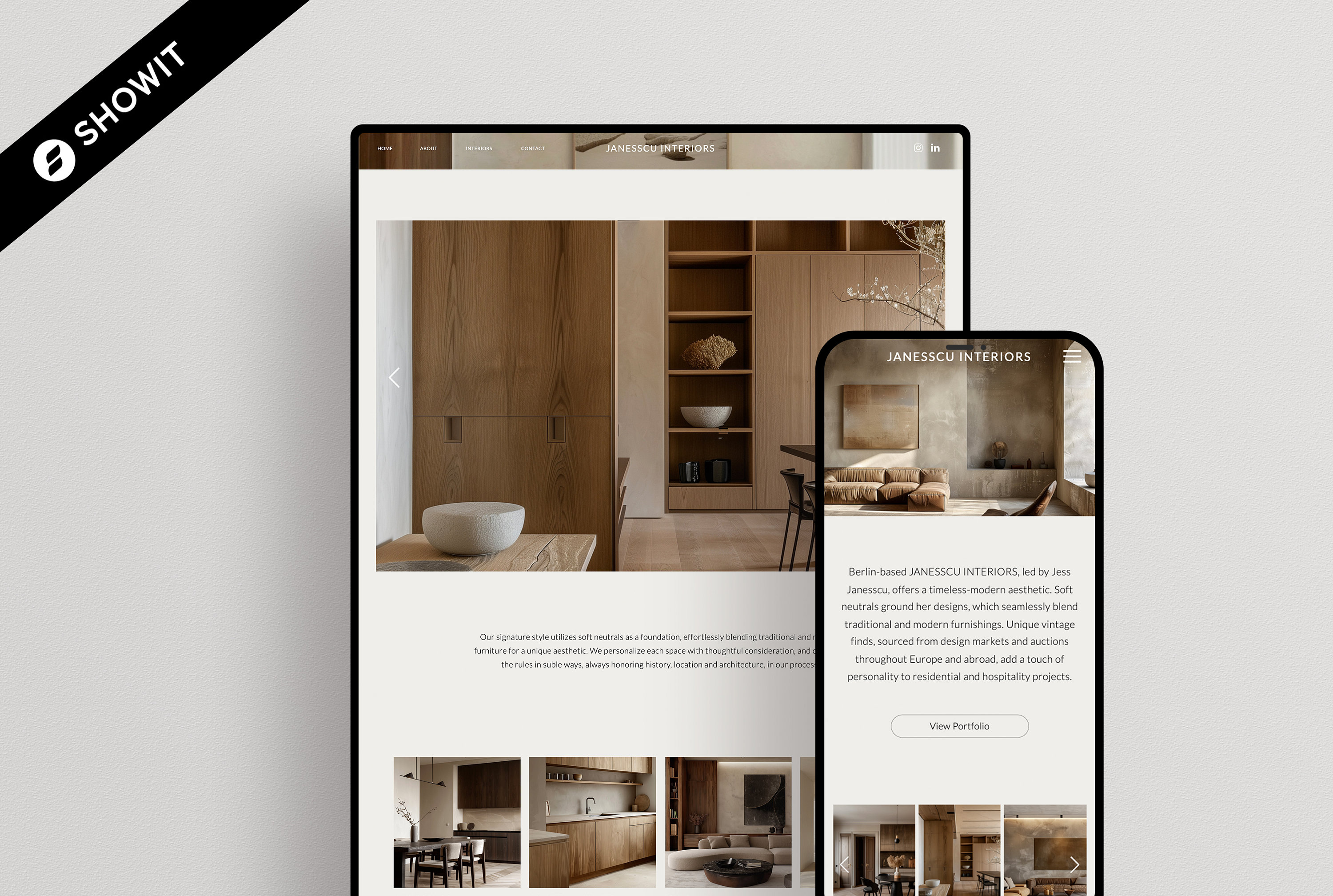 Showit Website Template for Interior Designers, Portfolio Website ...