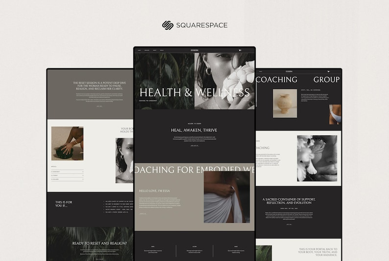 Squarespace Website Template: Coach, Wellness, & Therapist Website ...