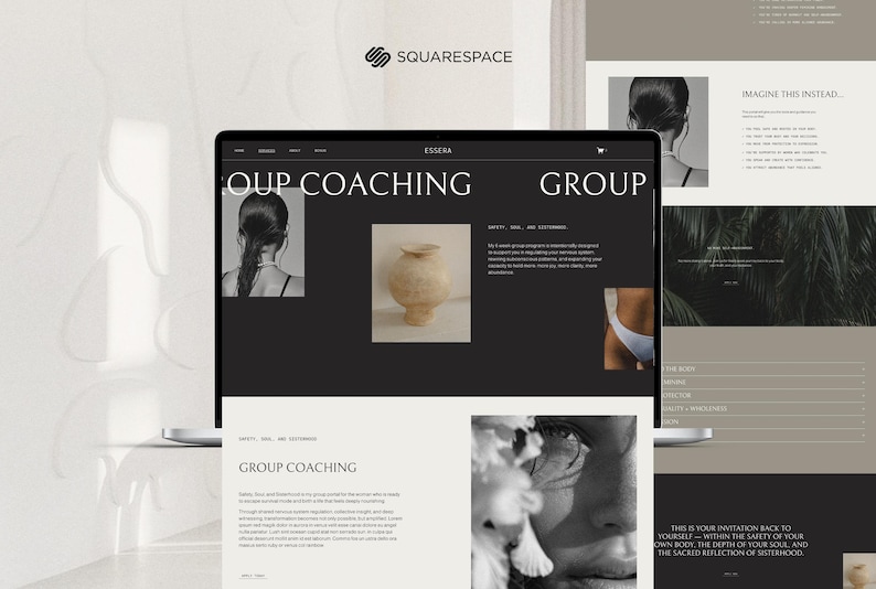 Squarespace Website Template: Coach, Wellness, & Therapist Website ...