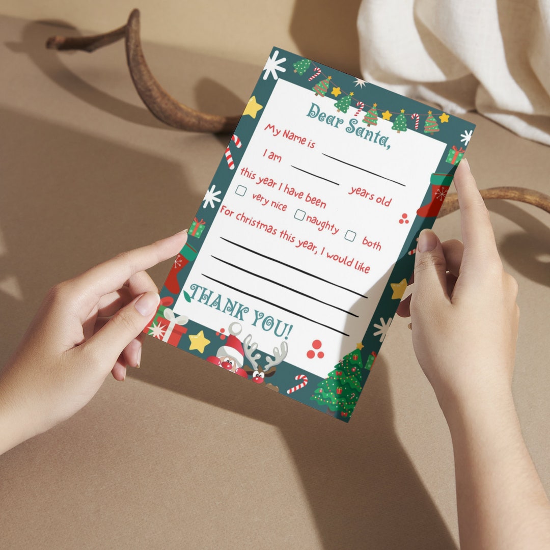 Letter Santa Letter Christmas Letter Christmas Gifts for Kids Letter ...