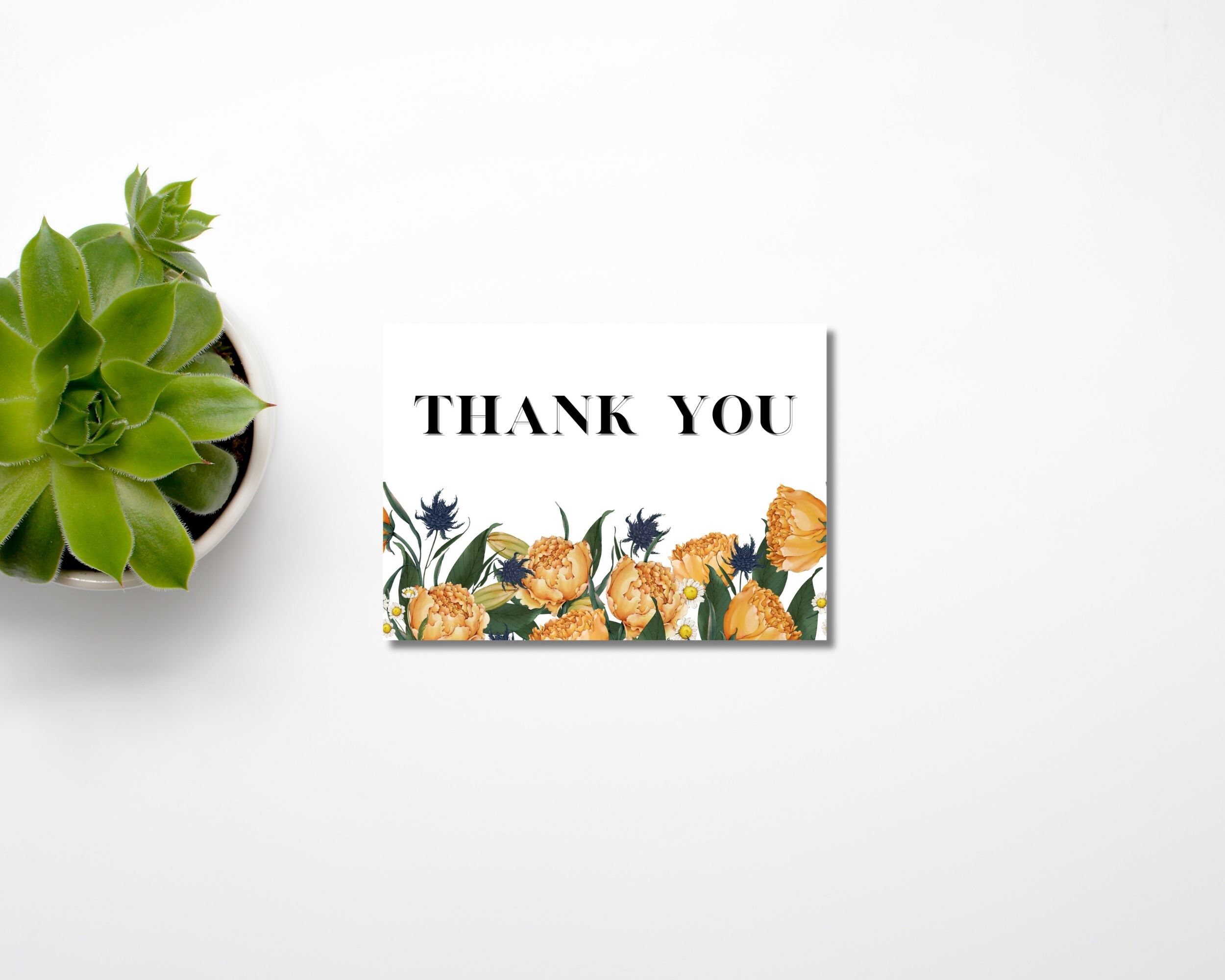 Thank You Printable Card, Instant Download PDF, Thank You Card, DIY ...
