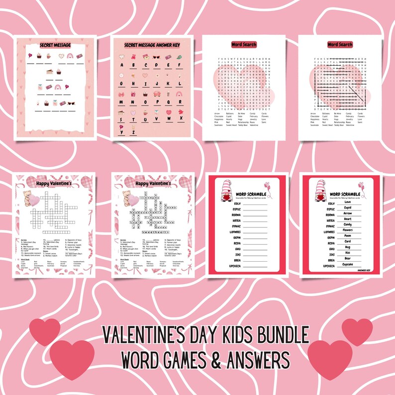 Printable Valentines Day Bundle for Kids, Mega Bundle for Kids ...