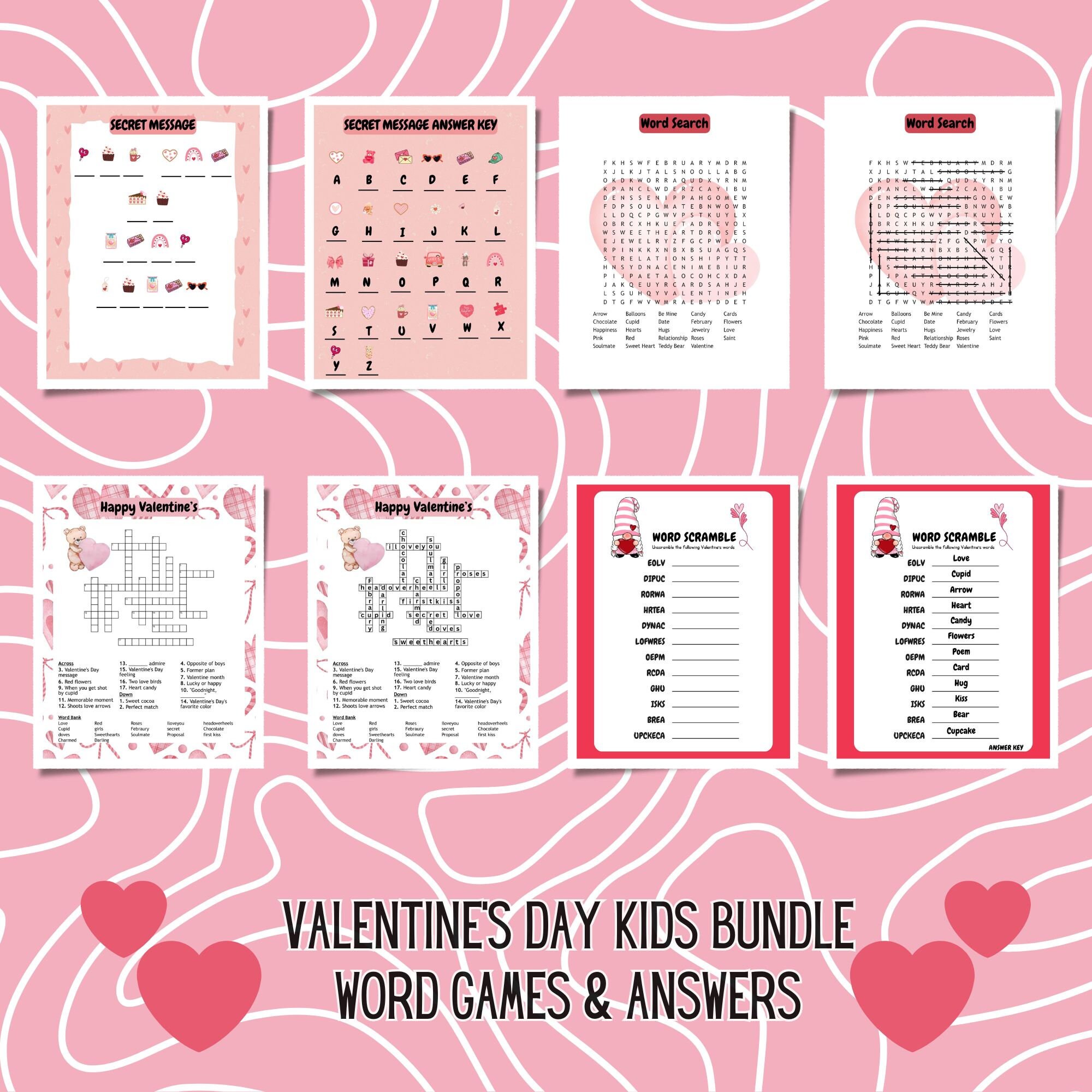 Printable Valentines Day Bundle for Kids, Mega Bundle for Kids ...