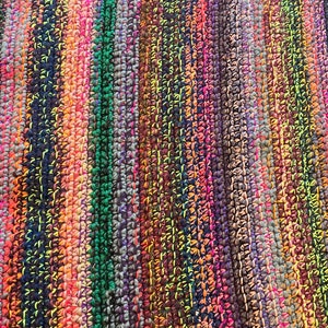 Scrap Yarn Rug - Etsy