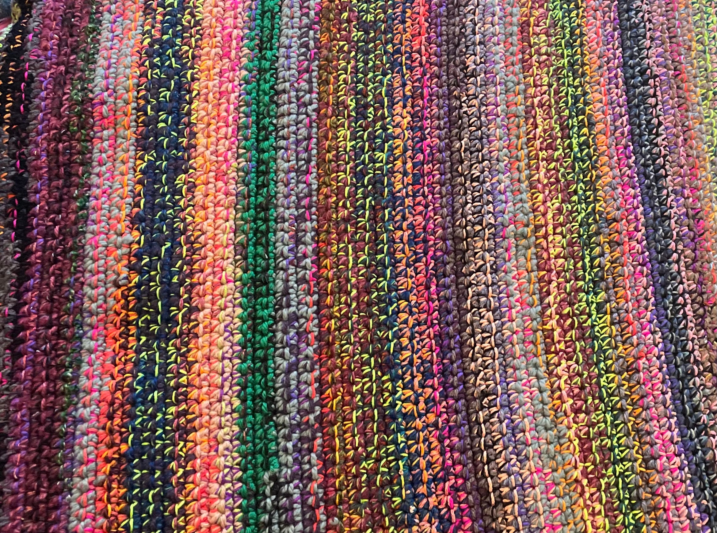 Scrap Yarn Rug - Etsy