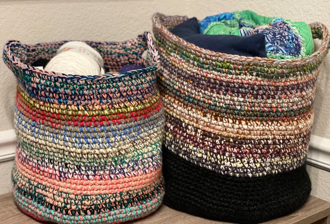 Scrap Yarn Baskets - Etsy