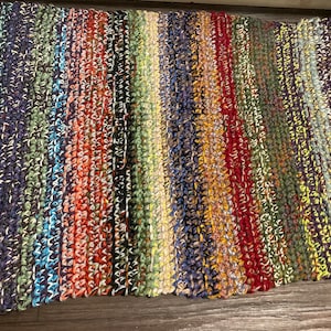 Scrap Yarn Rug - Etsy