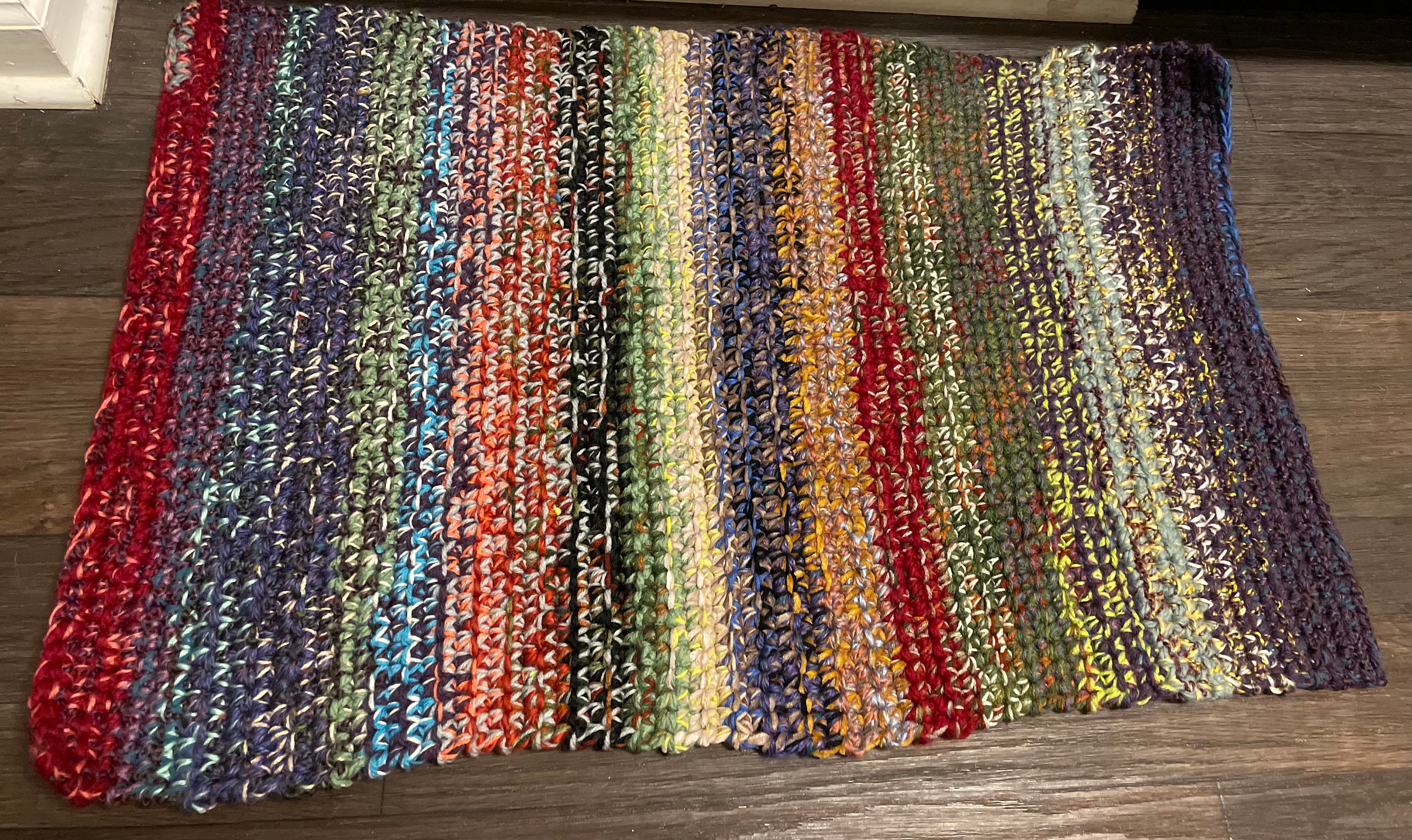 Scrap Yarn Rug - Etsy