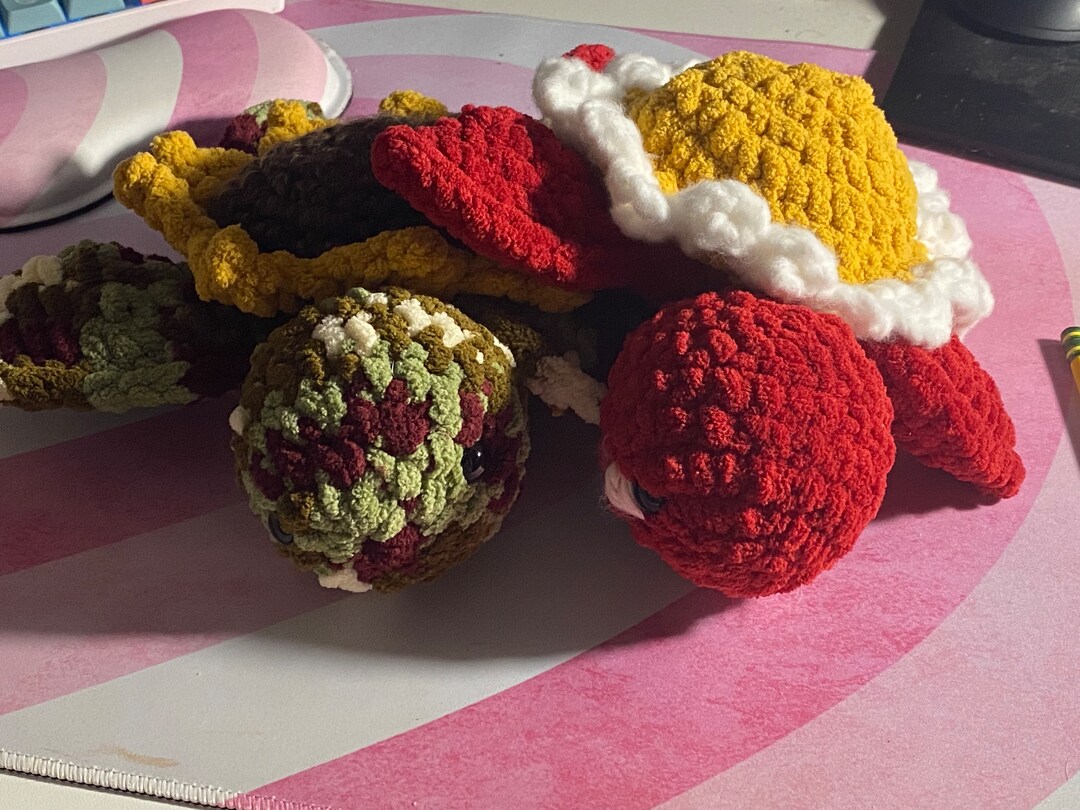 Crochet Handmade Mini Sea Turtle With Flower Shell, 8 - Etsy