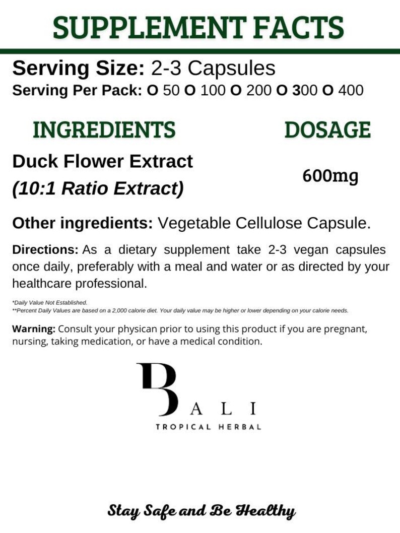 Duck Flower Capsule 600mg Aristolochia Grandiflora - Etsy