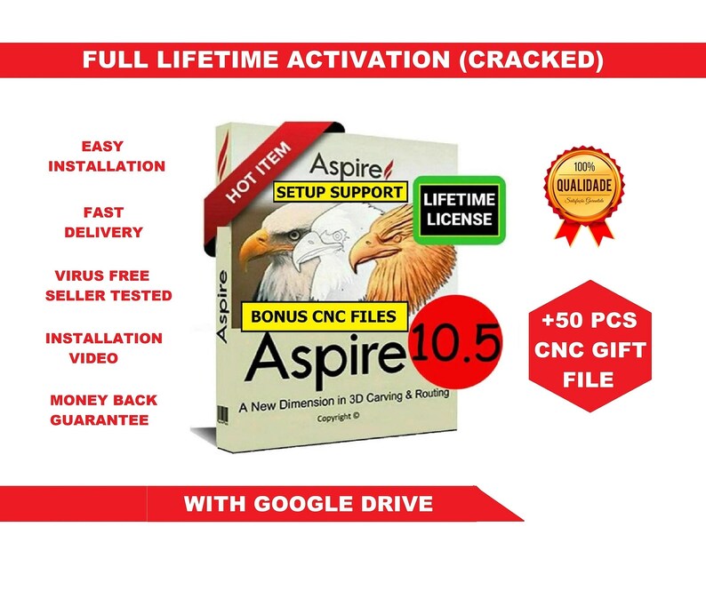 Software to Make a CNC Router: Vectric Aspire Pro 10.5 Full Version ...