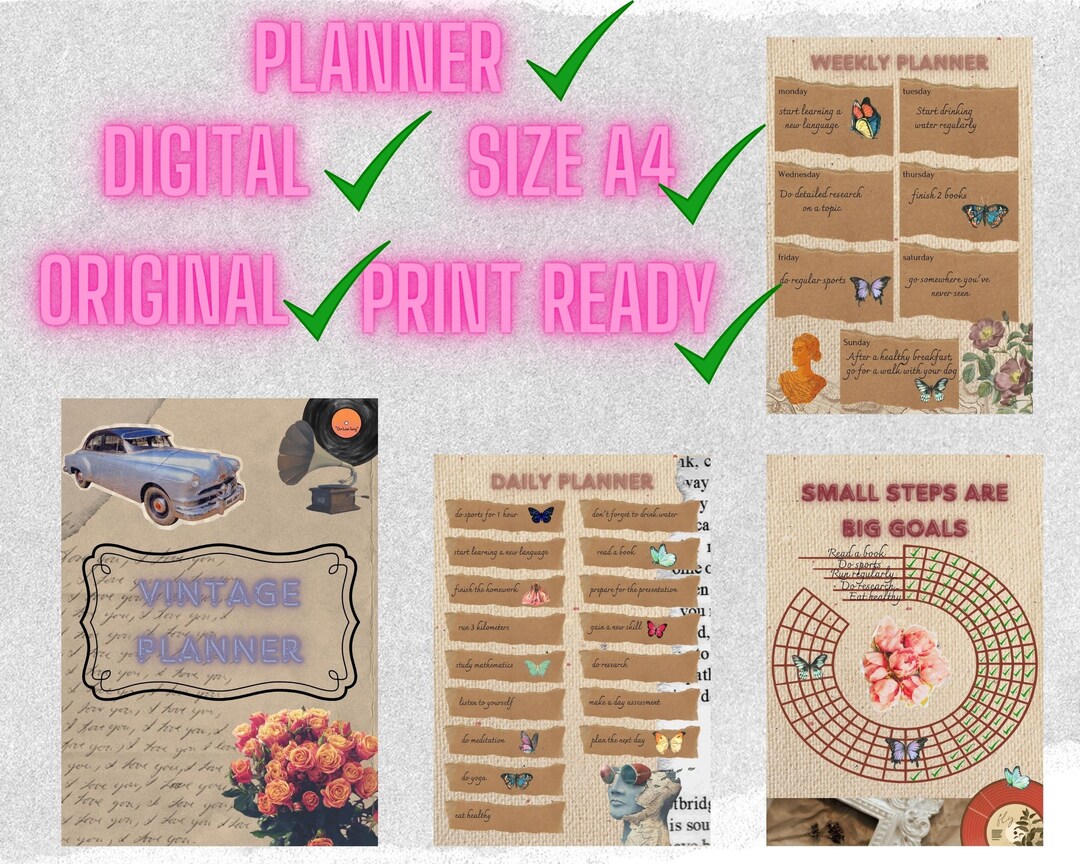 Timeless Charm: Inspired Digital Planner Digital Planner Planner Daily ...