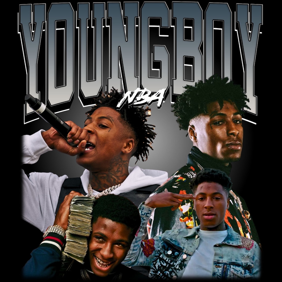 YOUNGBOY T Shirt Design. Png Digital 4500x5100 Px. Hiphop, Rapper, Rap ...